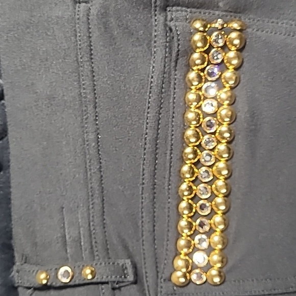 Susan Fixel | Pants & Jumpsuits | Susan Fixel Black Bejeweled Pants ...